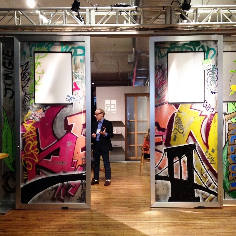 Place Your Bid Here: Sliding Doors with One-of-a-Kind Mural Up for ...
