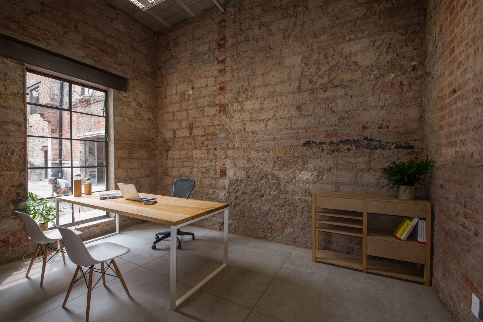 Photo 5 of 6 in Modern Office Space Carved Out of a Crumbling Brick ...