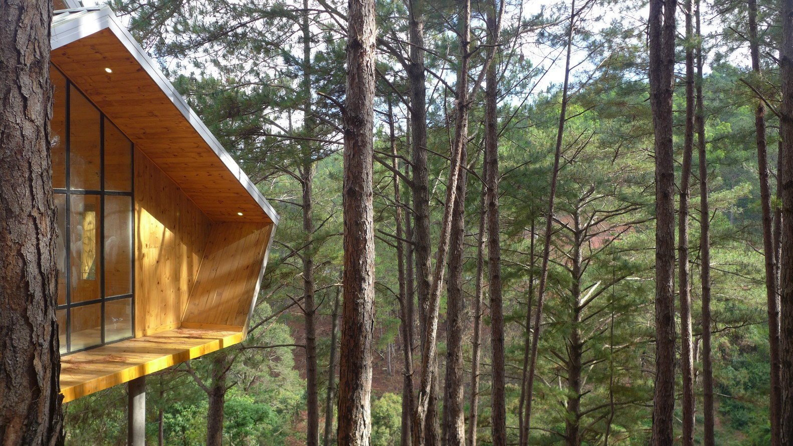 Photo 2 of 10 in These Geometric Cabins Glow Like Lanterns in a ...