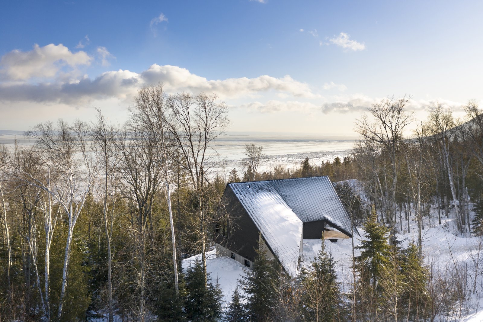Photo 1 of 14 in This Dramatic A-Frame Cabin Channels Canada’s Rich ...