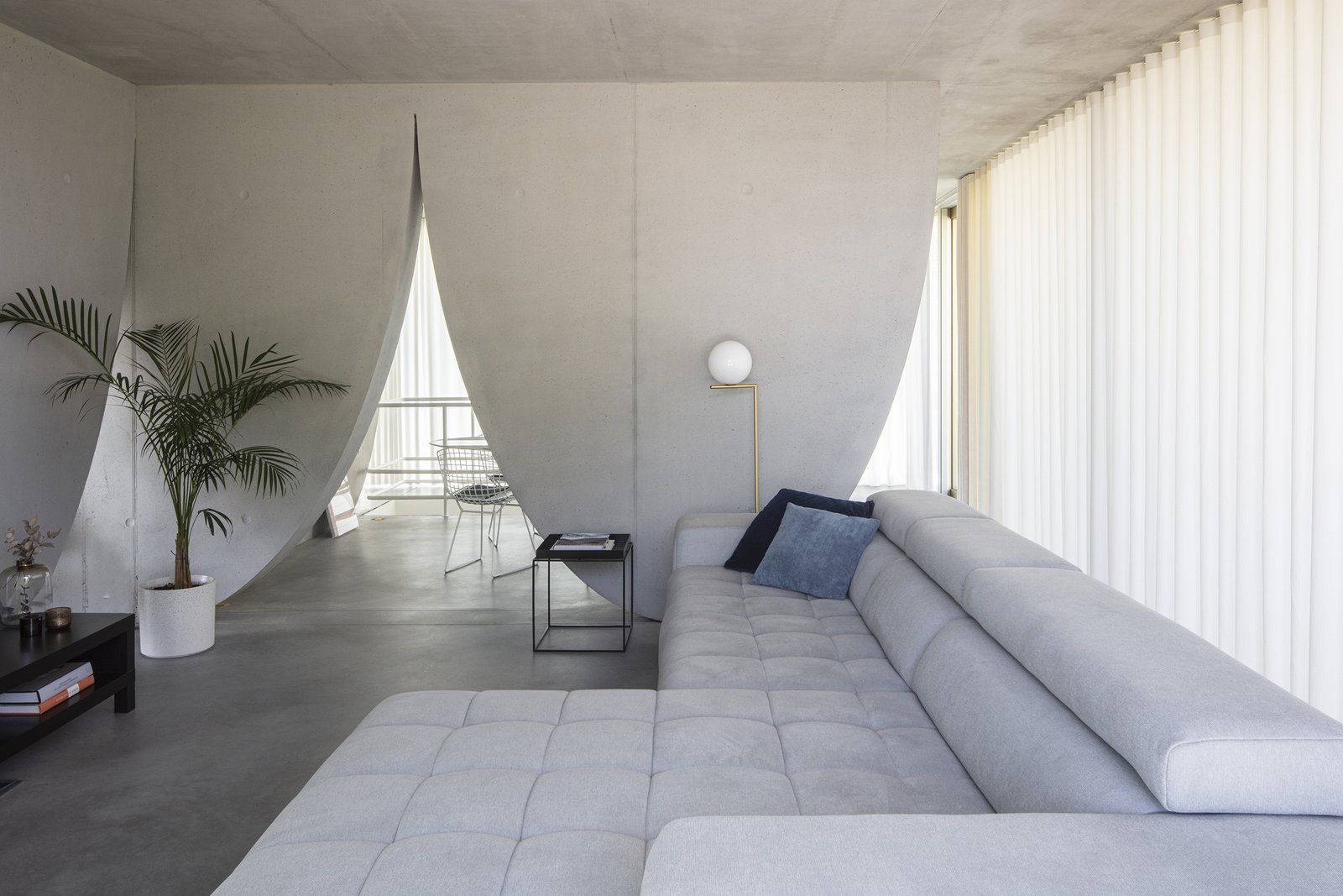 Photo 7 of 10 in Arcs of Concrete Swoop Down Like Curtains in This ...