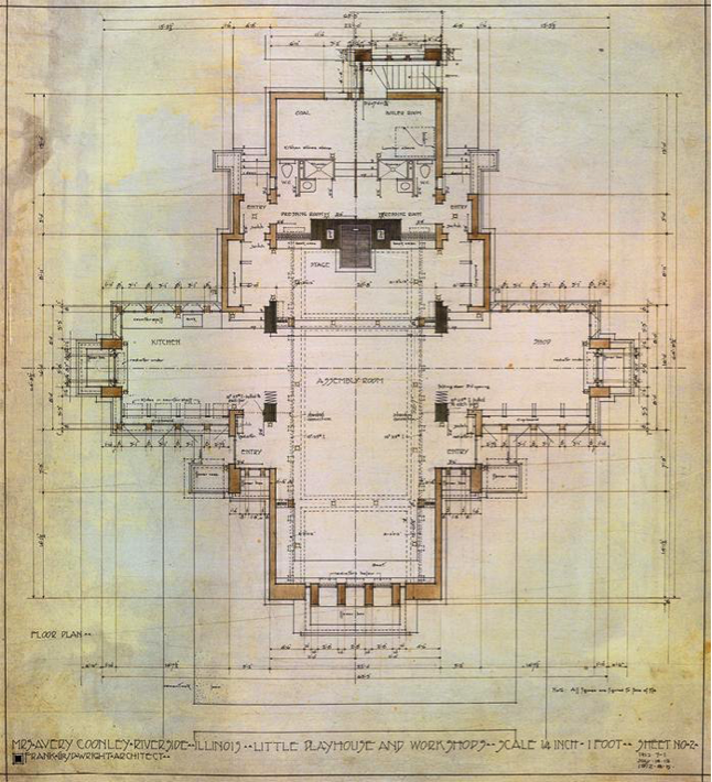 Coonley House Frank Lloyd Wright Floor Plan WRIGHT, Frank Lloyd