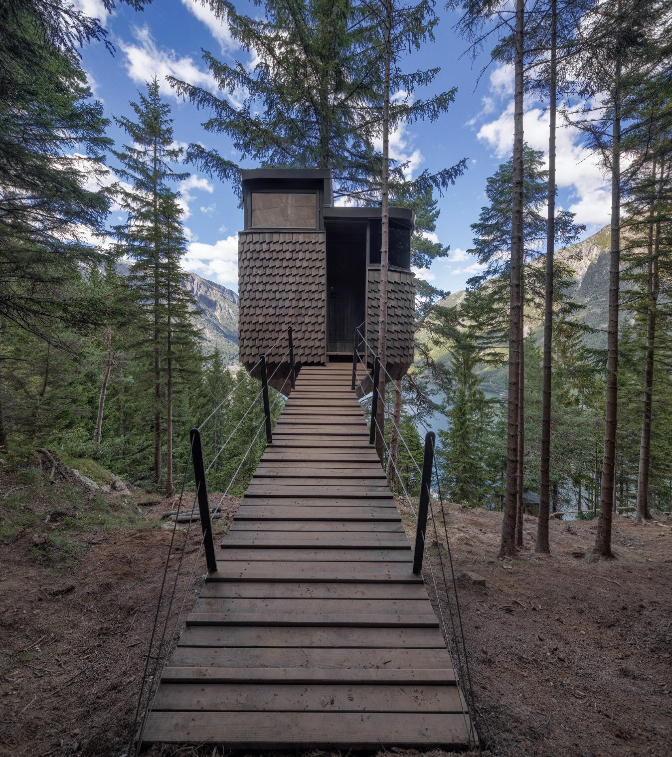 Photo 4 of 20 in A Pair of Pine Cone–Shaped Tree Houses Overlook a ...