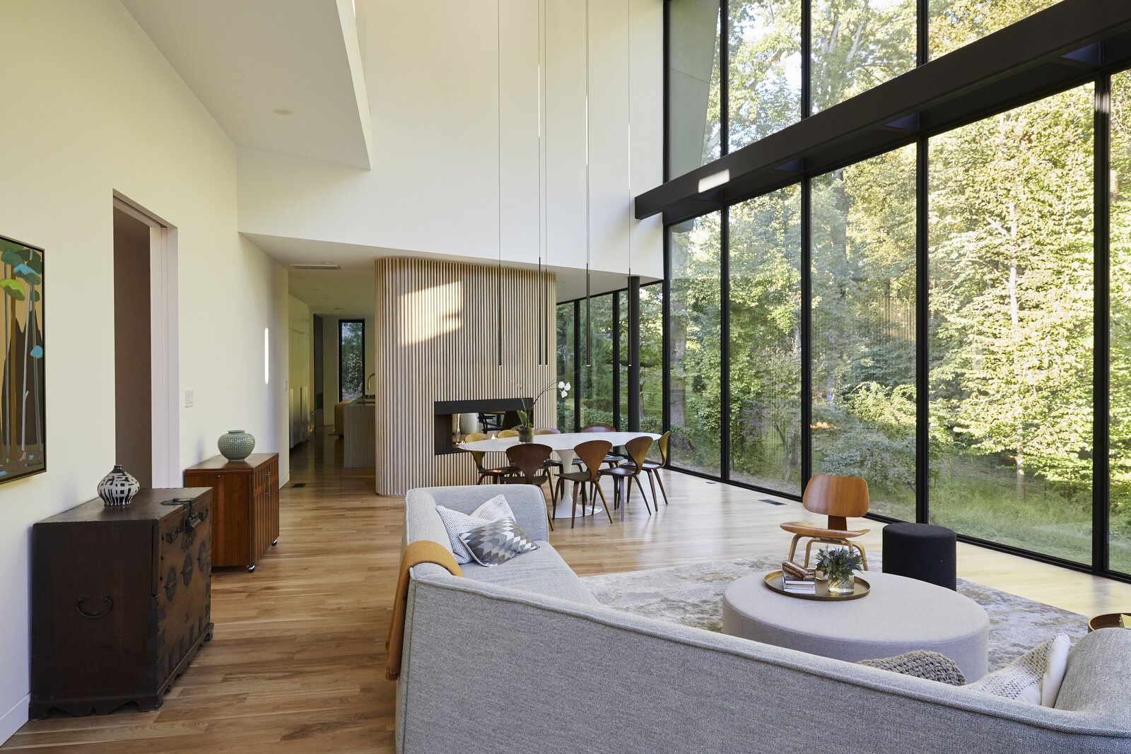 Photo 3 of 14 in At a Young Family’s Woodsy Haven, a Soaring Living ...