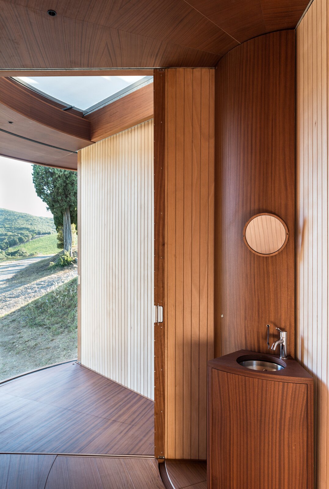 Photo 5 of 8 in A Tiny Circular Cabin With Rollable Walls Will Soon ...