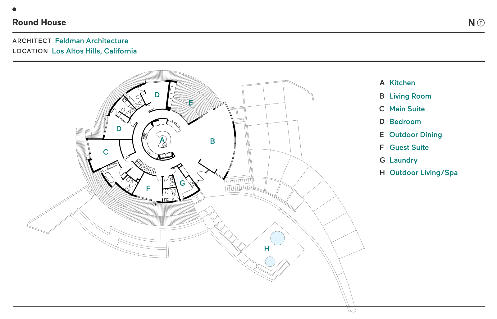 Photo 23 of 23 in A Bold Circular Home Radiates Outward From Its ...
