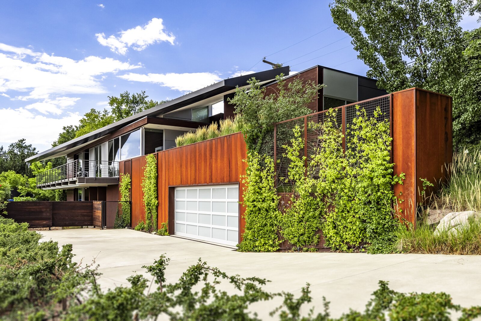 In Salt Lake City, a Cor-Ten Steel Home With a Cantilevered Roof Hits ...