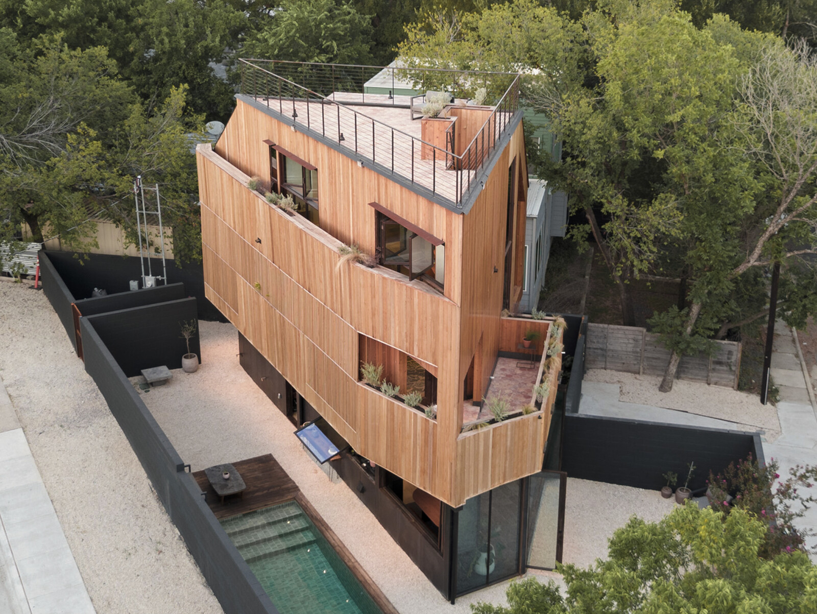 Photo 2 of 10 in This $2.8M Triangular Home in Austin Has Sharp Angles ...