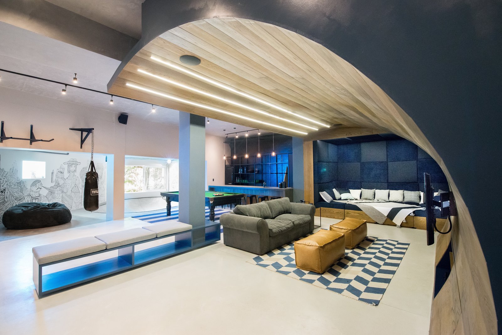 Photo 4 of 6 in A Skateboarding Devotee Gets the Lounge of His Dreams ...