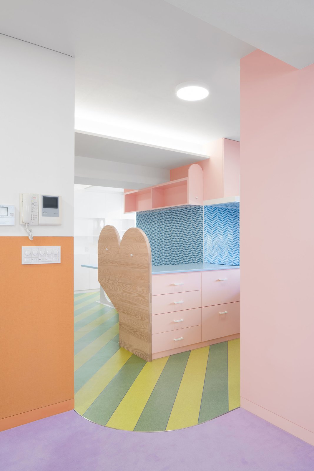 Photo 1 of 5 in This Tokyo Apartment’s Kaleidoscopic Kitchen Delights ...