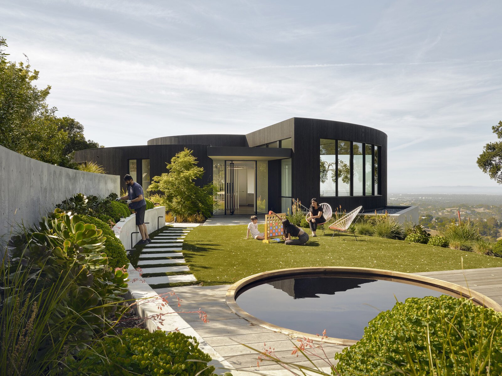 Photo 5 of 23 in A Bold Circular Home Radiates Outward From Its ...