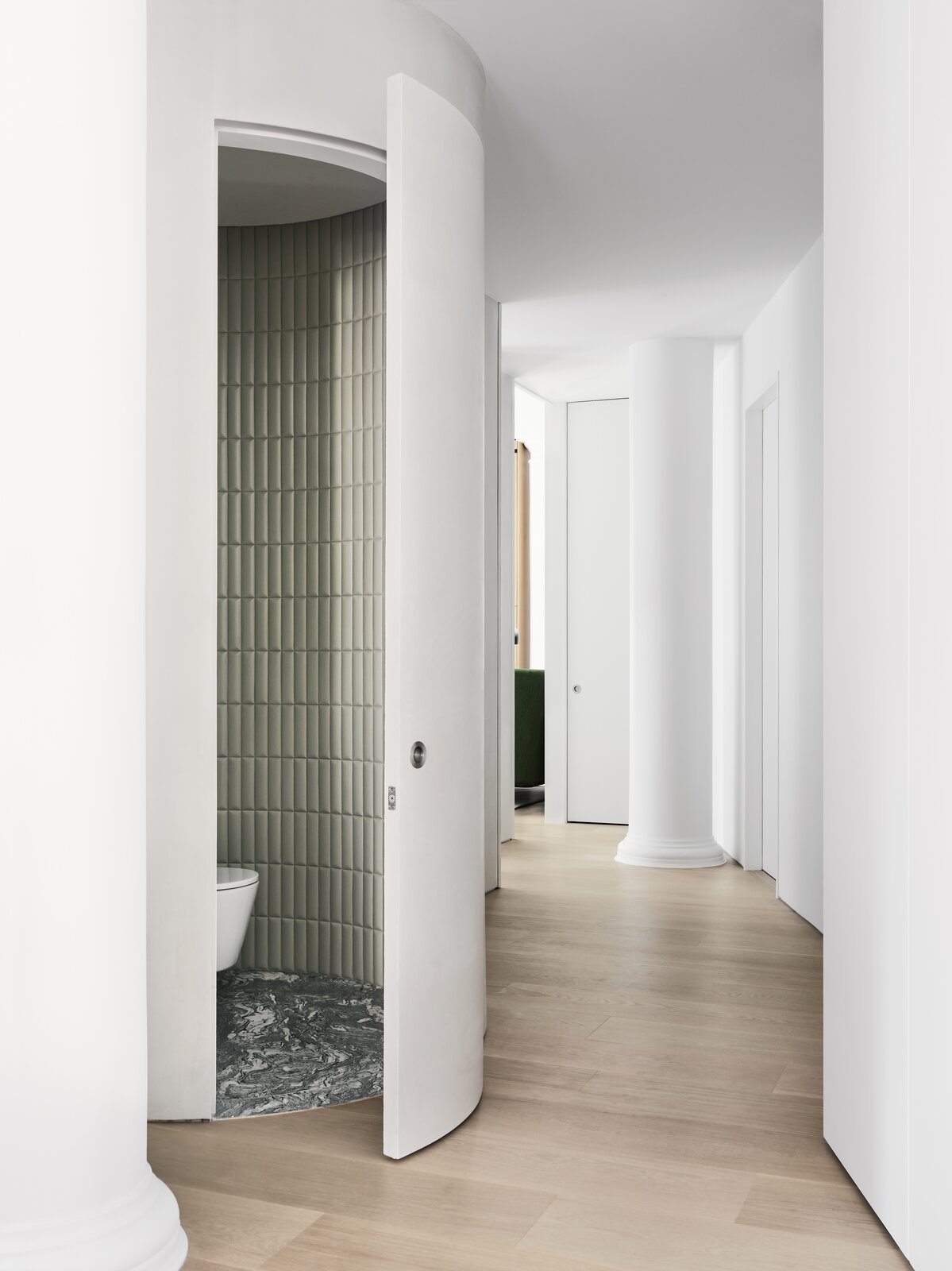 Photo 7 of 9 in A Triangular New York Apartment With a Cylindrical ...