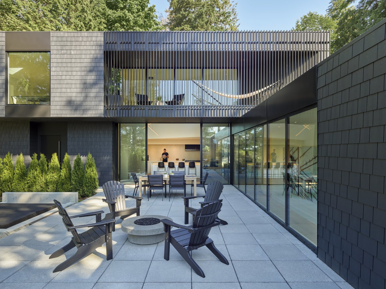 Photo 3 of 7 in This V-Shaped House’s Front Courtyard Opens Up to the ...