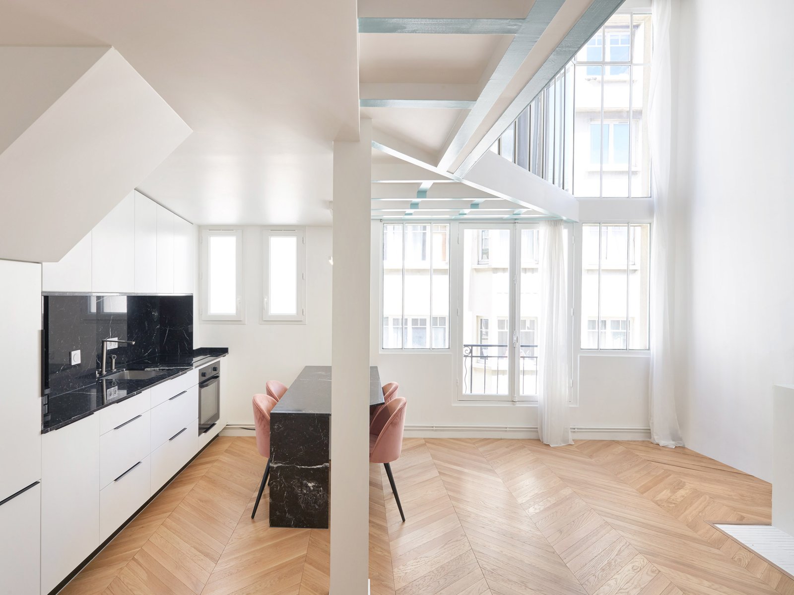 Photo 3 of 9 in A Historic Paris Apartment Is Revived Using Sunlight ...