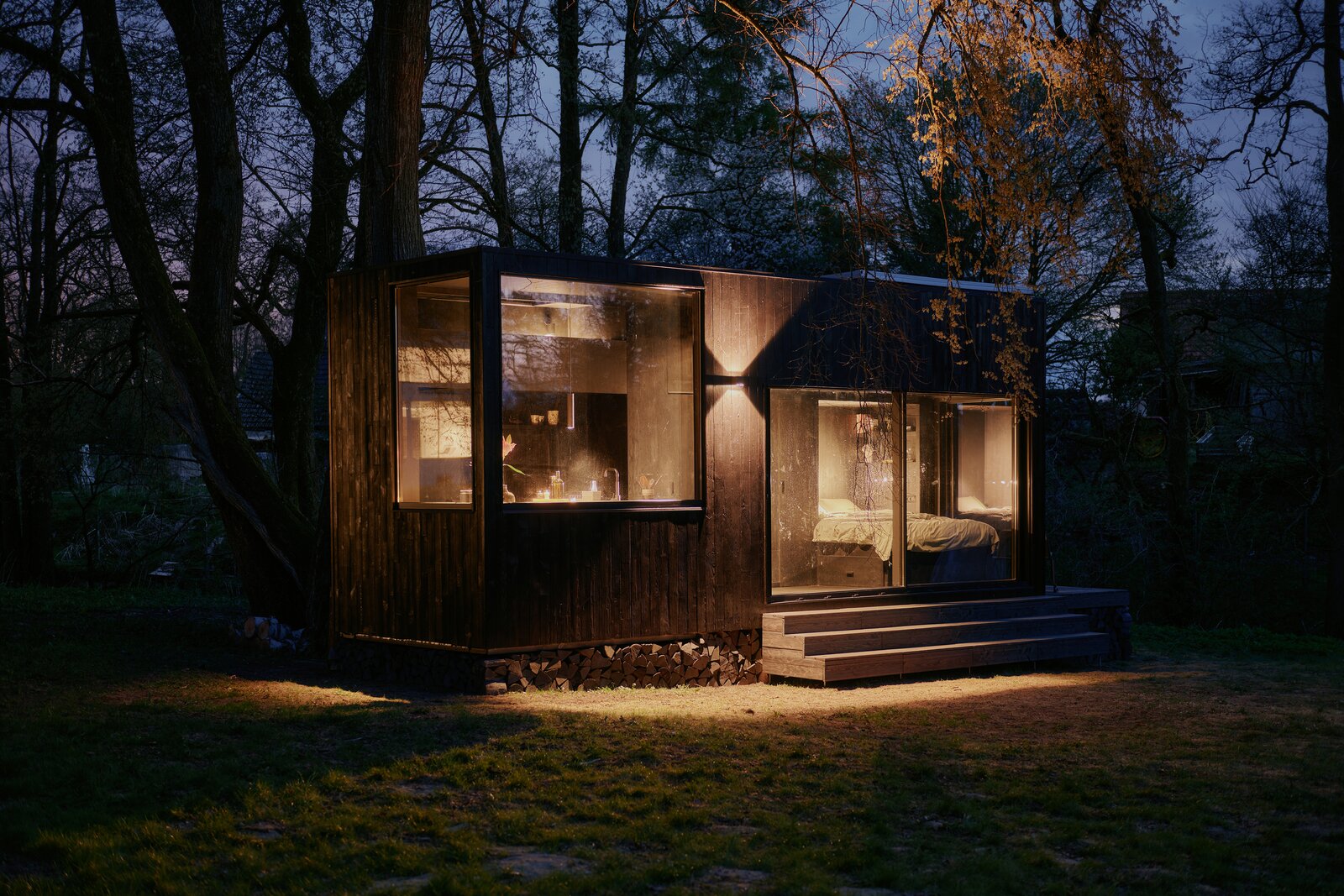 Photo 9 of 9 in Charred Timber Clads a New Rentable Tiny Cabin in ...