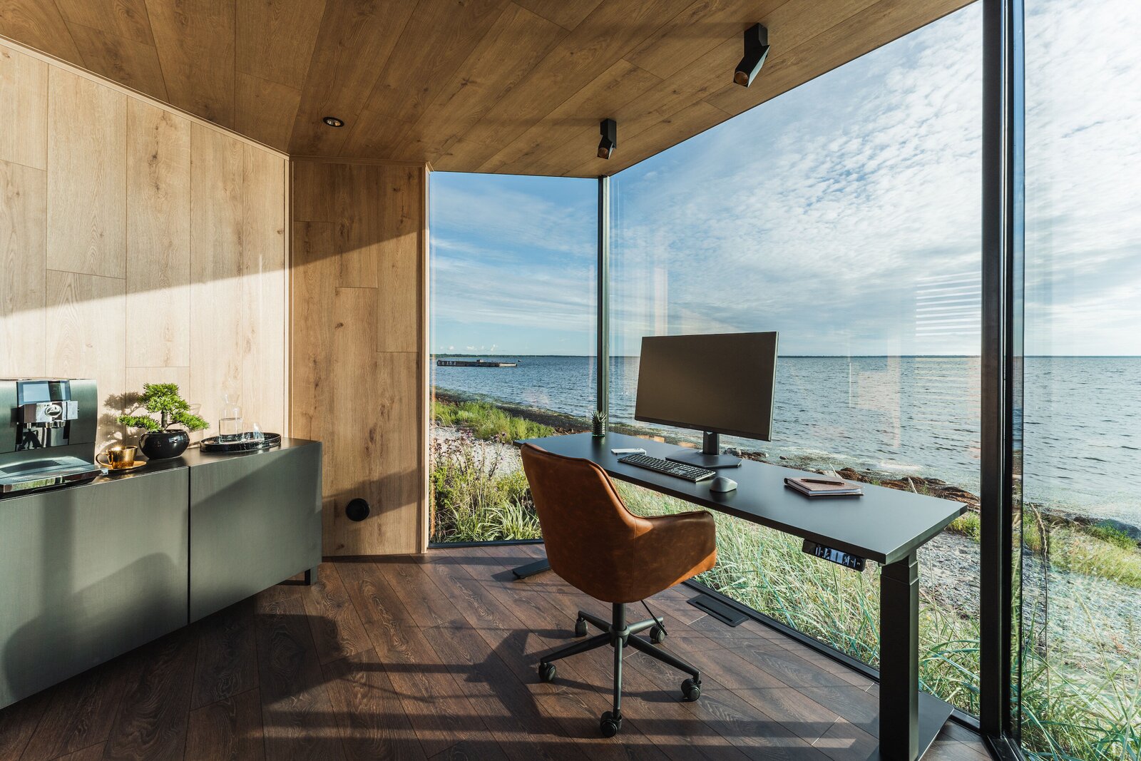 Photo 3 of 9 in This $32K Backyard Prefab Office Features Walls of ...