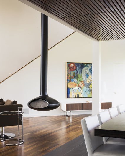 Photo 18 of 20 in 20 Suspended Fireplaces That Will Warm You Up In ...