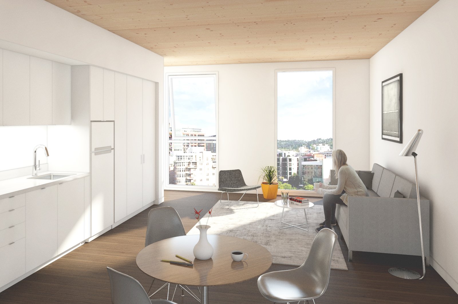 Photo 5 of 7 in The First Mass Timber High-Rise Building in the U.S ...