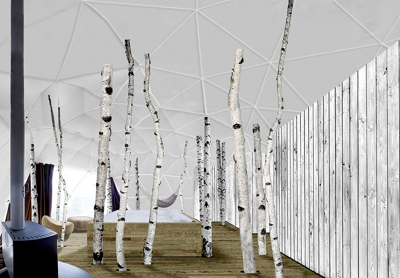 Photo 9 of 11 in Go Eco-Friendly Glamping in These Geodesic Domes in ...