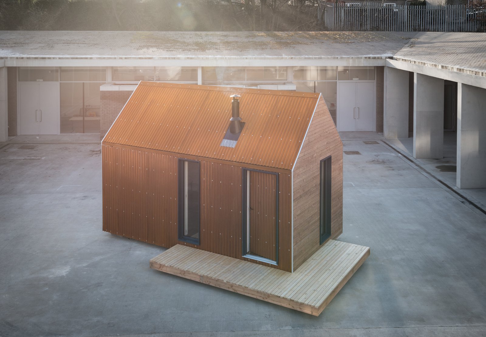 Photo 11 of 12 in Go Off-Grid in This Prefabricated Cor-Ten Steel Cabin ...