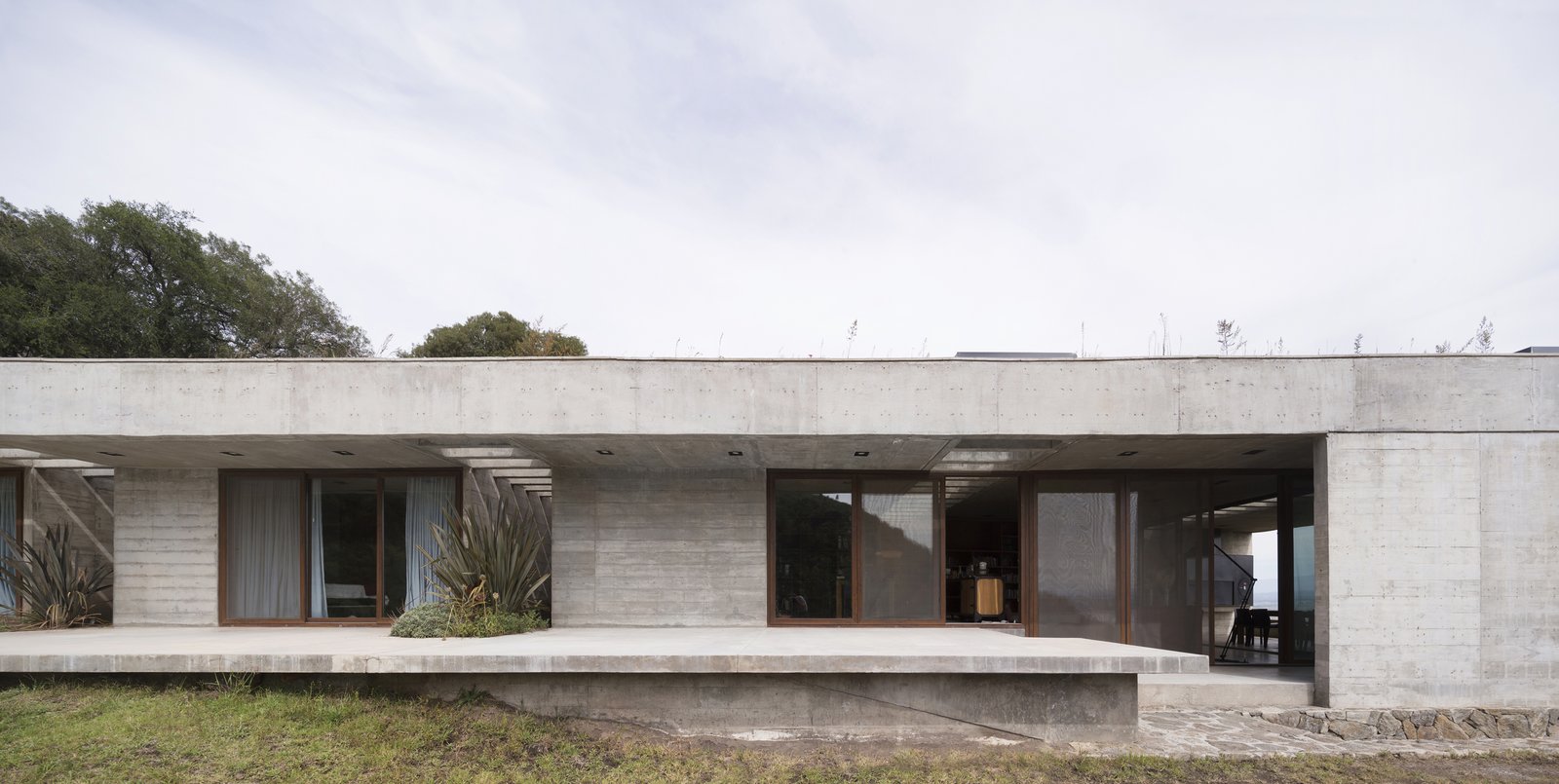 Photo 3 of 13 in A Concrete Hillside Home With a Green Roof and Killer ...