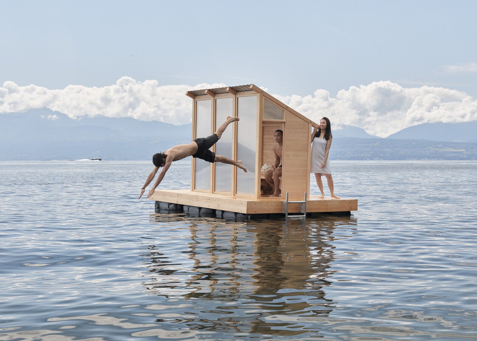 Photo 10 of 11 in This Floating Sauna in Switzerland Lets You Steam ...