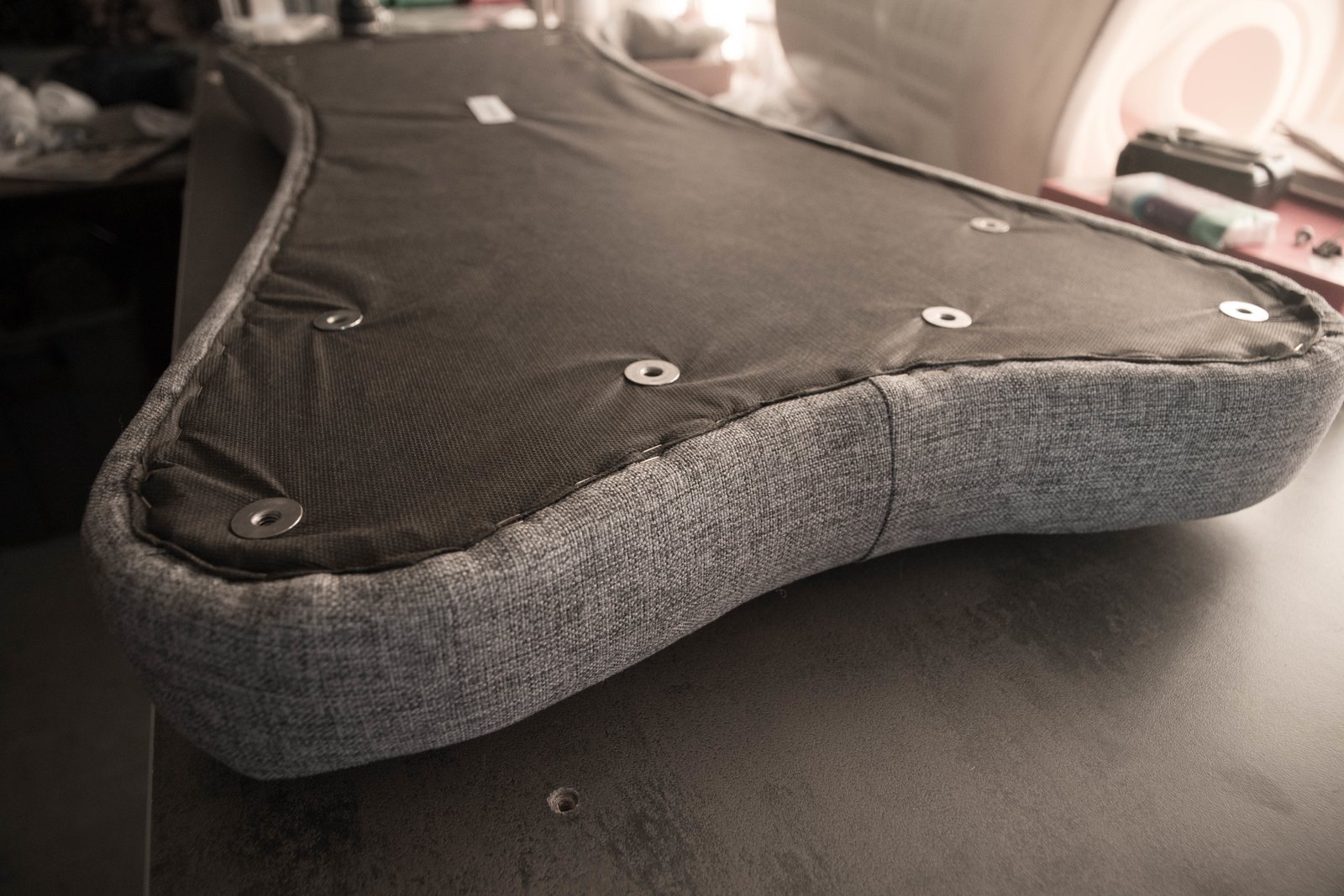 Photo 11 of 16 in Blood Cell and Dog Bone, Handmade Upholstered Benches ...