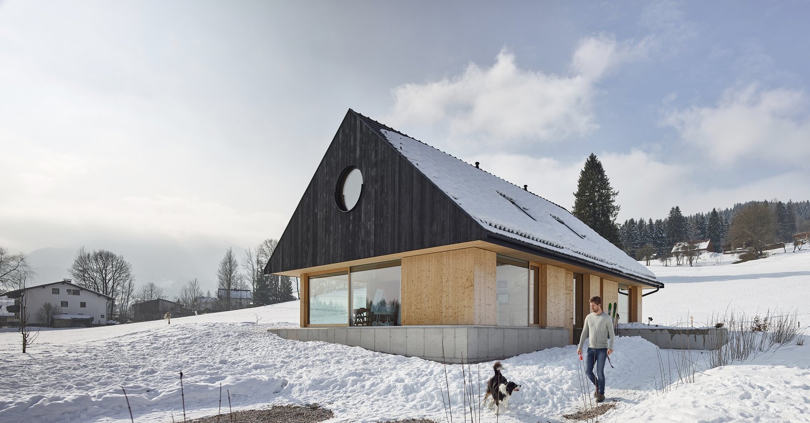 Photo 2 of 18 in This Sleek Austrian Home Turns Into a Cozy Light Box ...