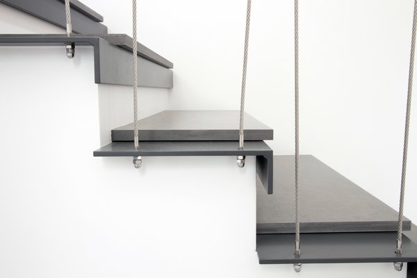 Staircase Stone Tread Metal Tread Design Photos and Ideas - Dwell