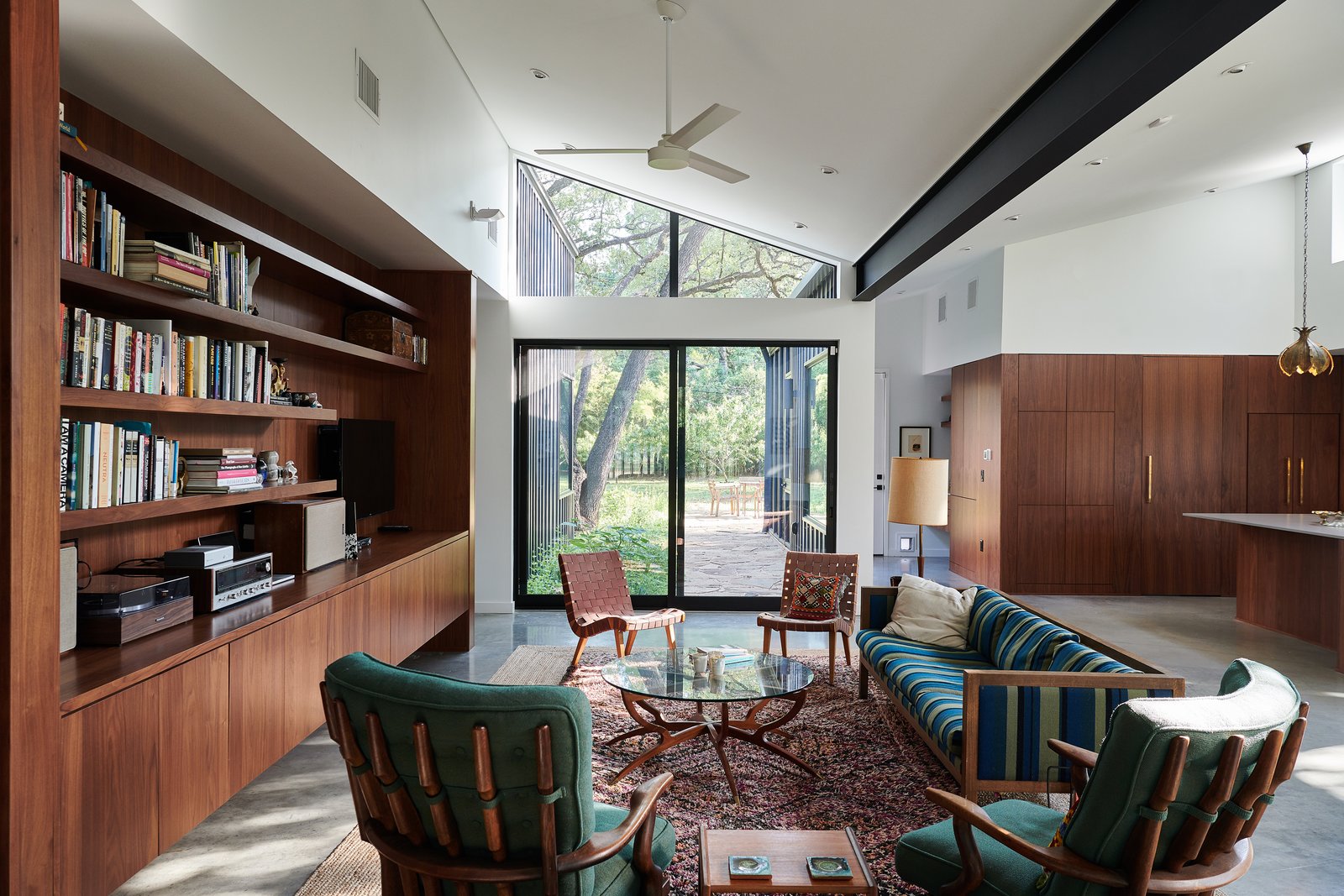 Photo 7 of 11 in An Angular Austin Home Makes Way For Heritage Oak ...