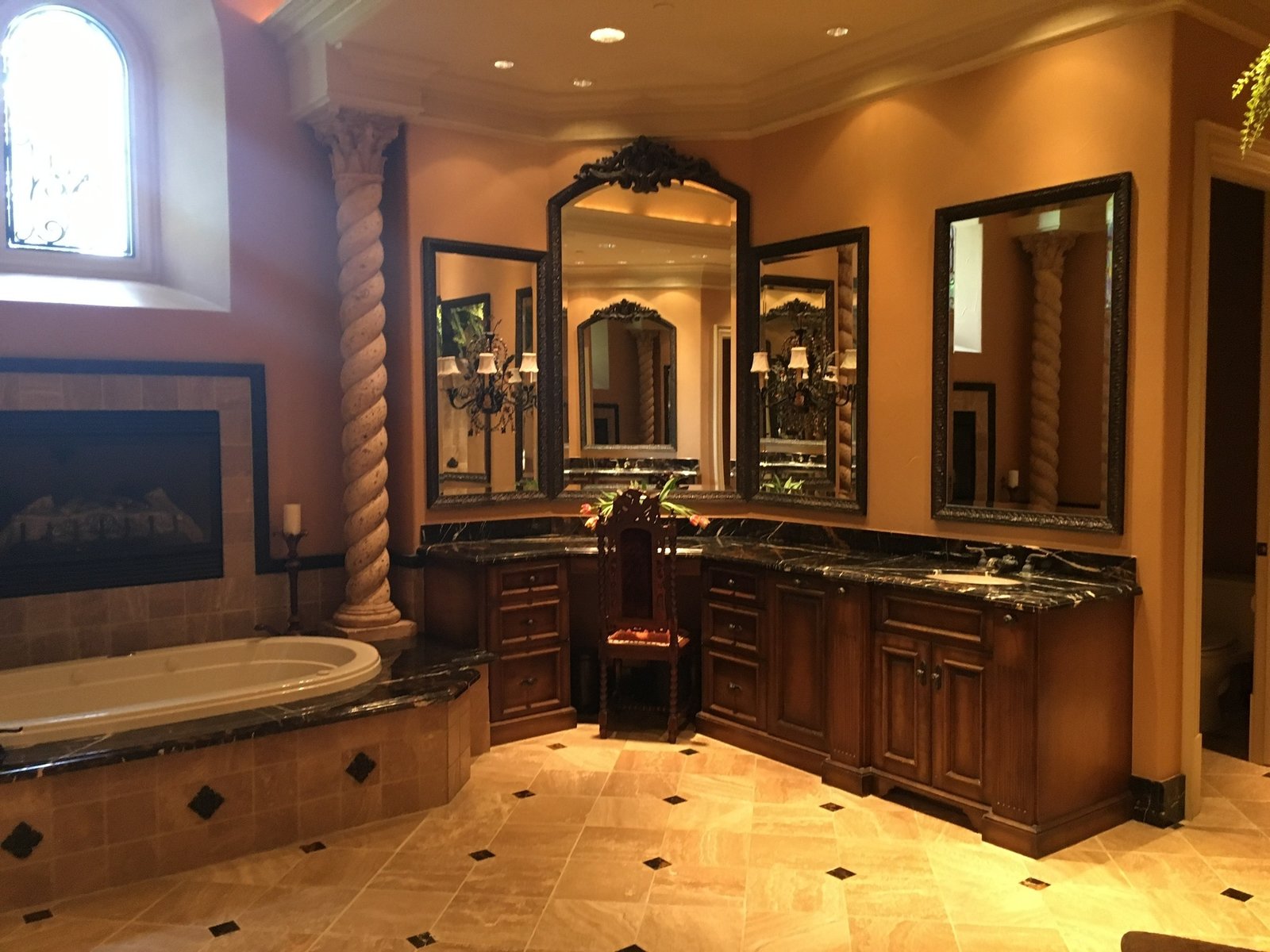 Columns in Mediterranean home - Dwell