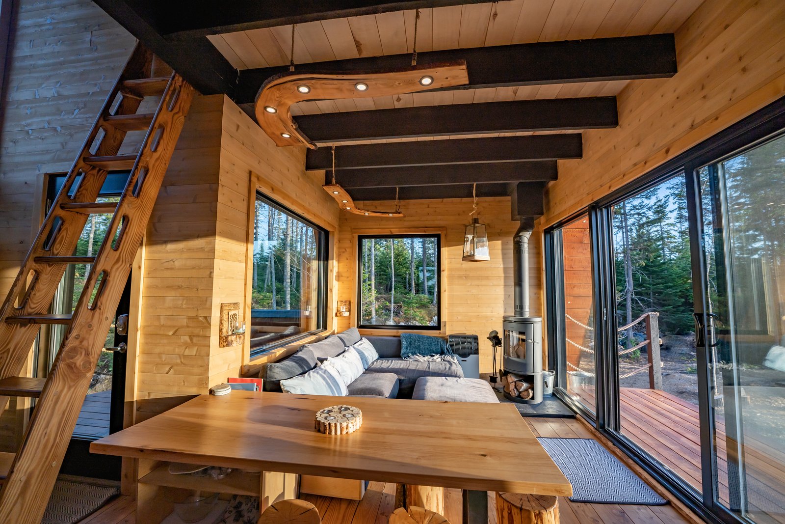 Photo 4 of 10 in An Adventurous Couple Build an A-Frame Cabin in the ...