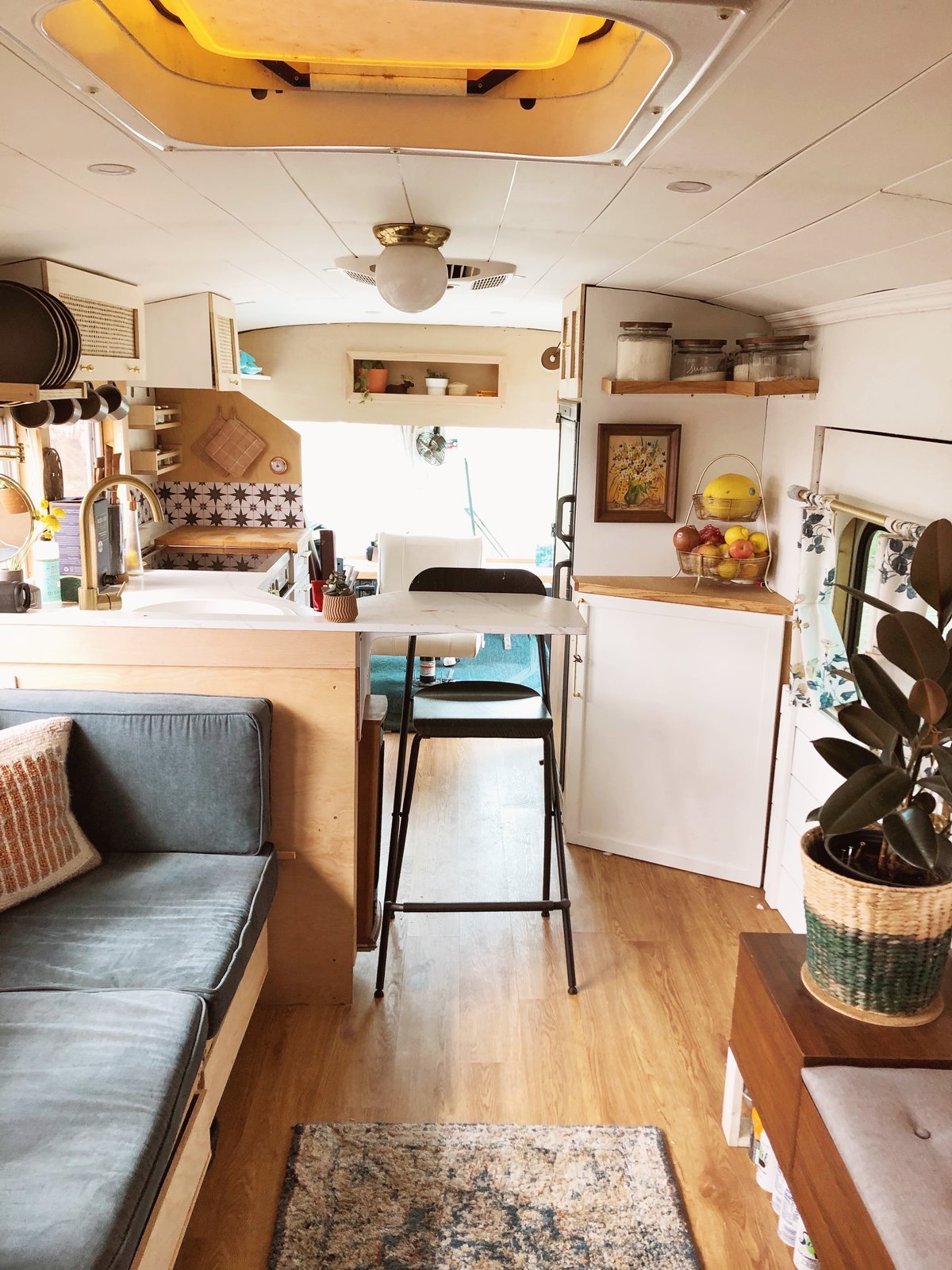 Photo 5 of 15 in Budget Breakdown: A DIY Couple Turn a Bus Into a ...