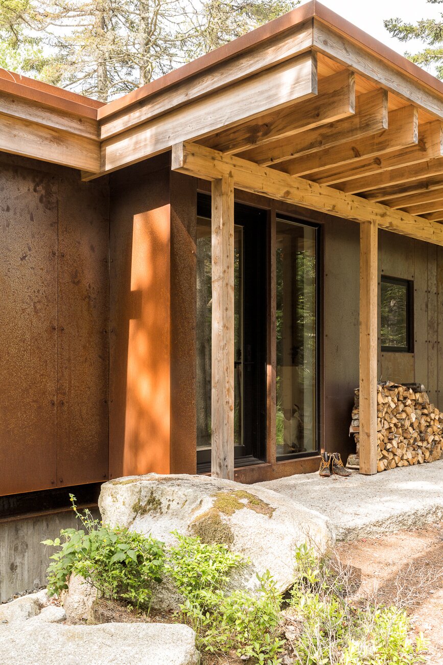 Photo 4 of 13 in A Tiny Cor-Ten Steel Cabin Is in Perfect Sync With the ...