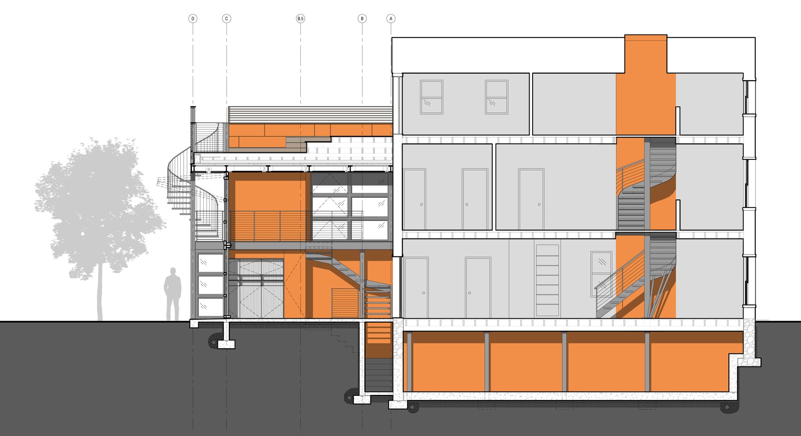 Photo 4 of 9 in A Steel-and-Glass Addition With a Giant Hangar Door ...