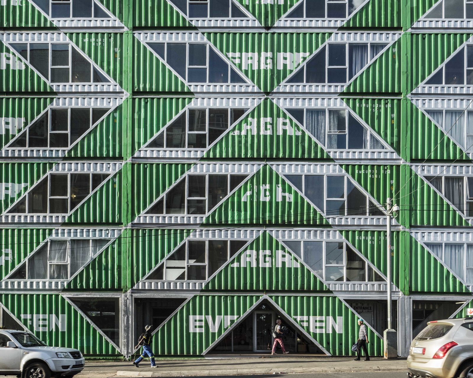 Photo 9 of 15 in Stacked Shipping Containers Create a New Model For ...