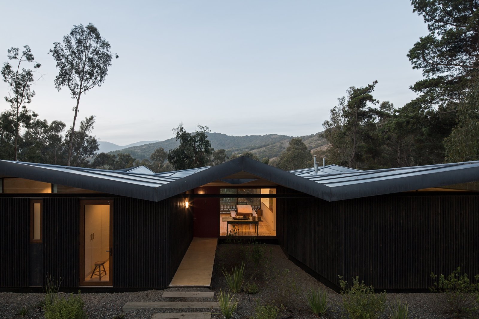 Photo 8 of 12 in This Chilean Home’s Folded Metal Roof Recalls the Art ...