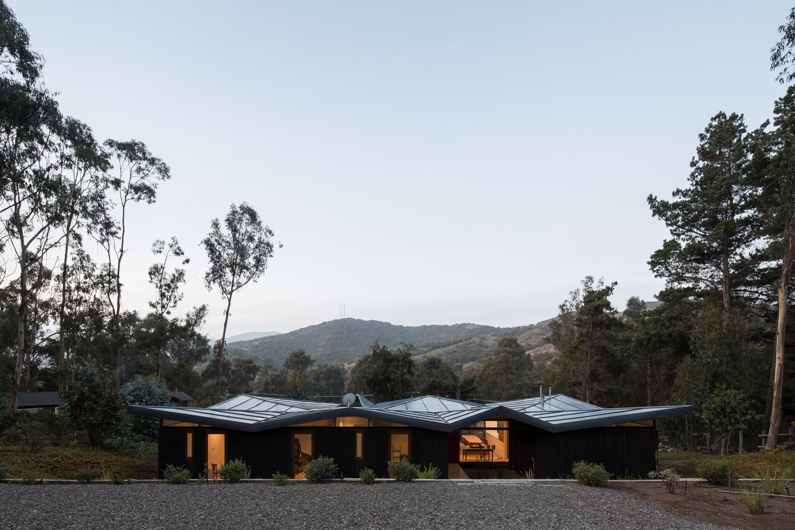 Photo 2 of 12 in This Chilean Home’s Folded Metal Roof Recalls the Art ...