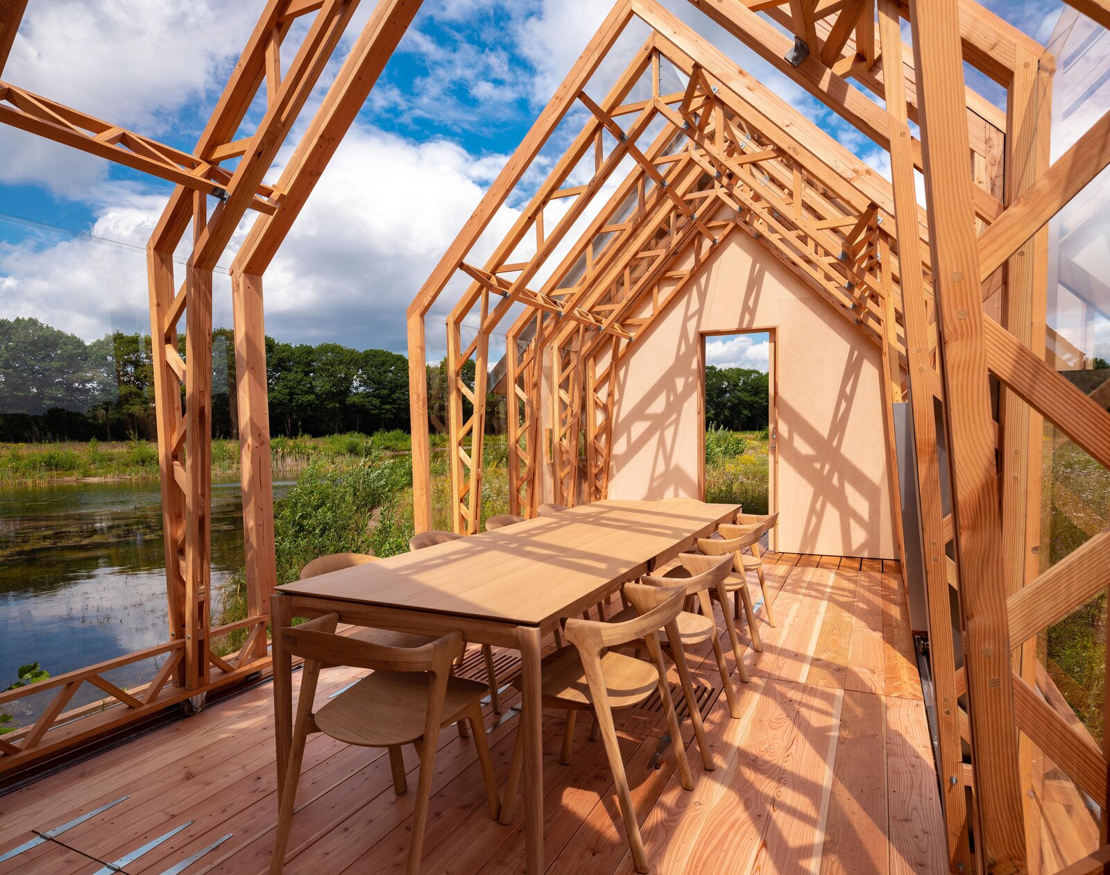 Photo 20 of 21 in This Ultra-Versatile Prefab Cabin Can Shed Its Layers ...