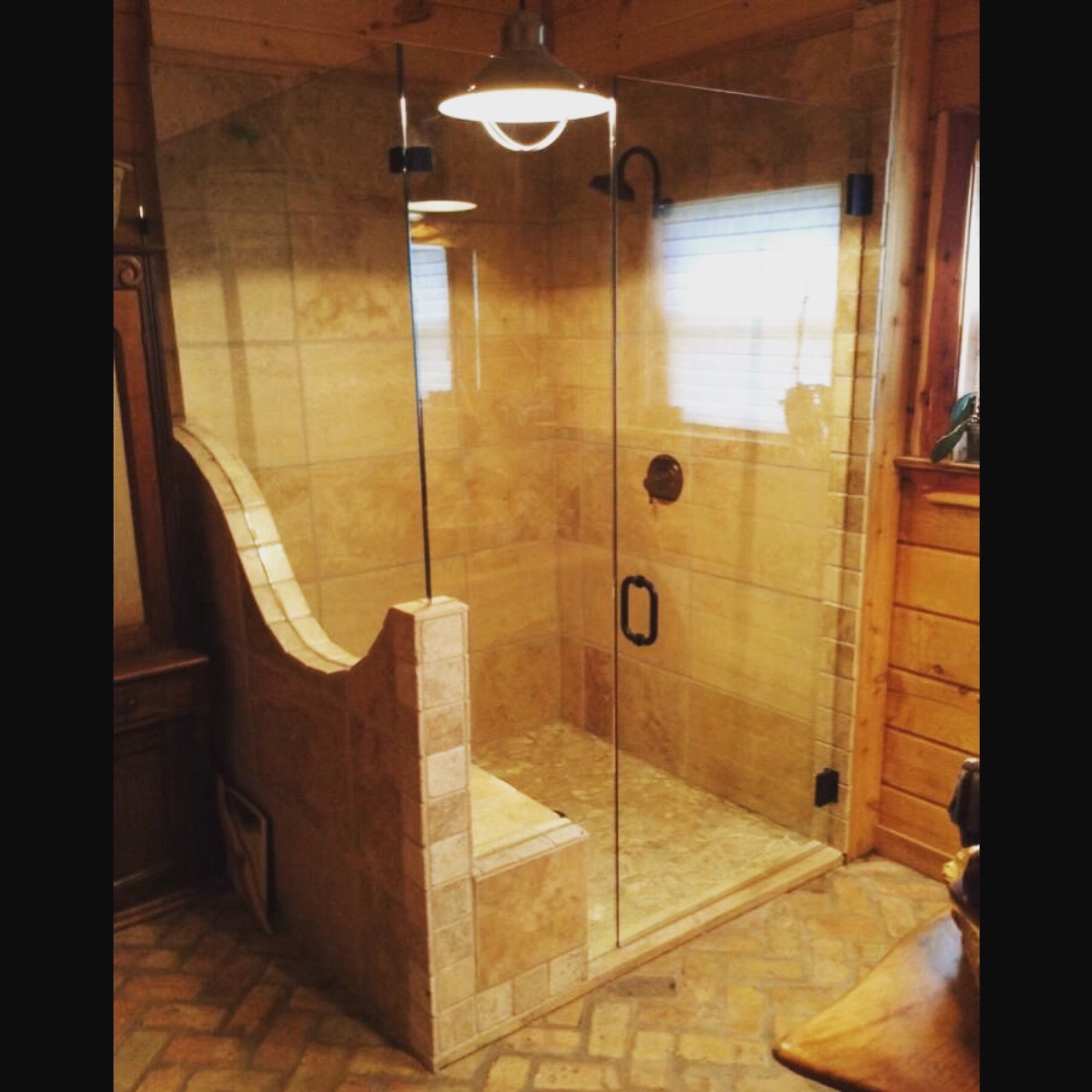 Photo 3 of 3 in Custom Frameless Shower Enclosure Projects by Dustin ...