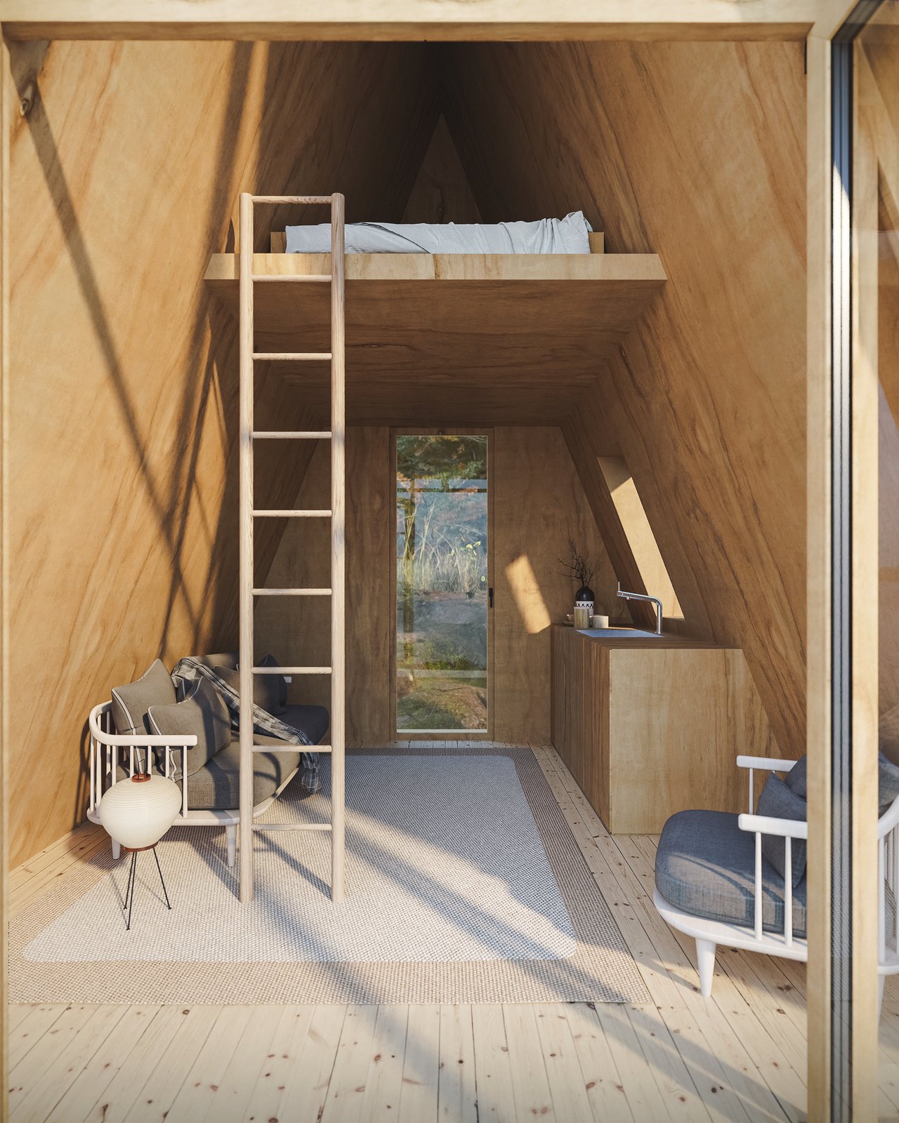 Photo 6 of 13 in A DIY Cabin Brand Is Selling $99 A-Frame Plans - Dwell
