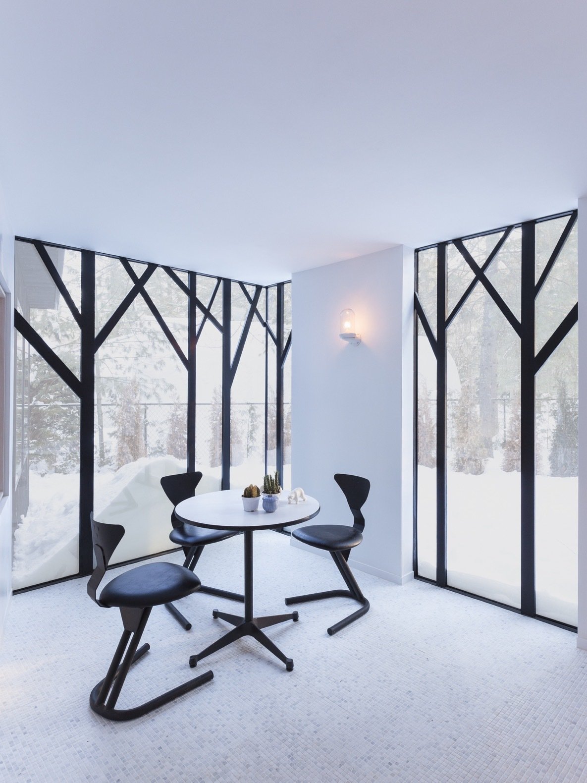 Photo 15 of 24 in This Mirrored Cabin Playfully Brings a Forest Indoors ...