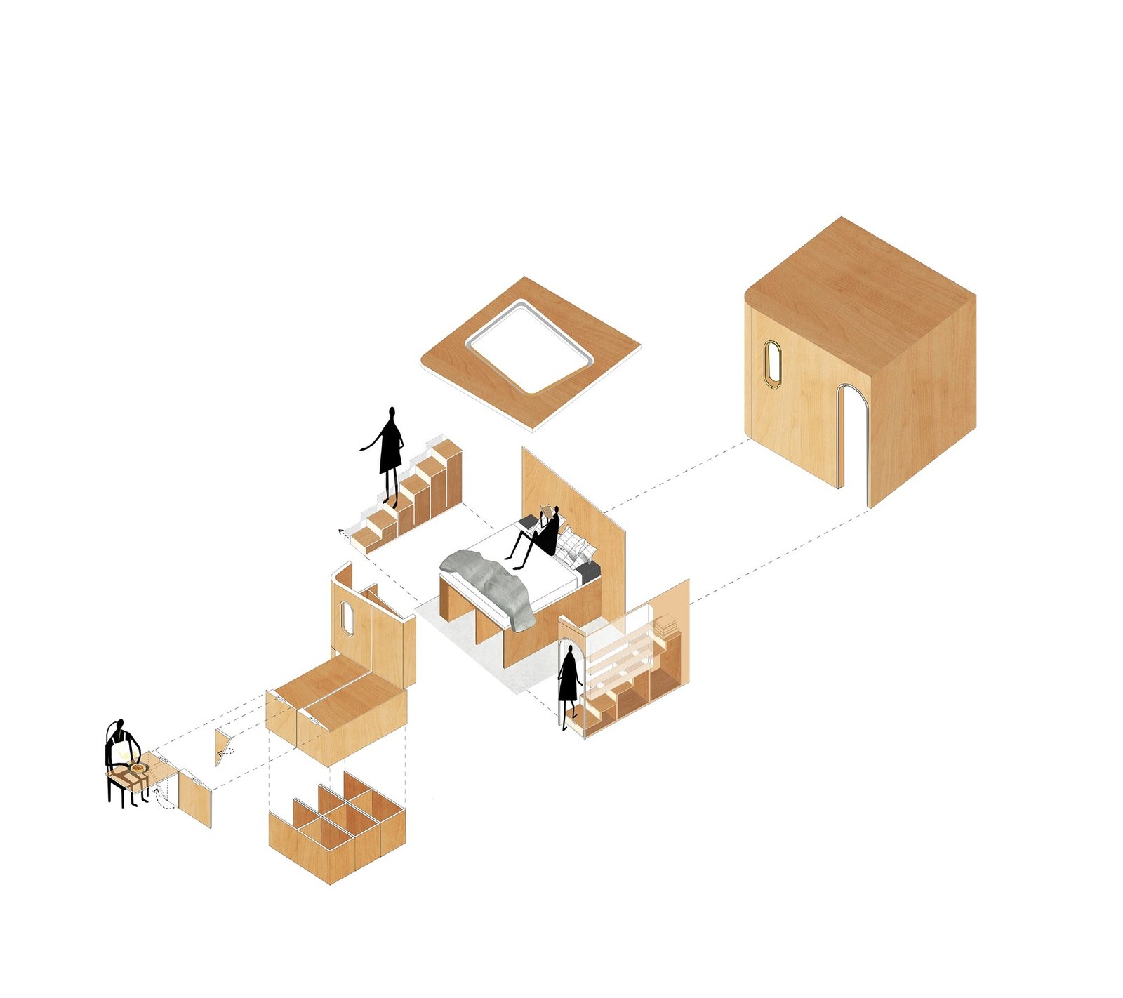 Photo 15 Of 17 In Rotated Volumes Cleverly Maximize Space In A Tiny photo-15-of-17-in-rotated-volumes-cleverly-maximize-space-in-a-tiny