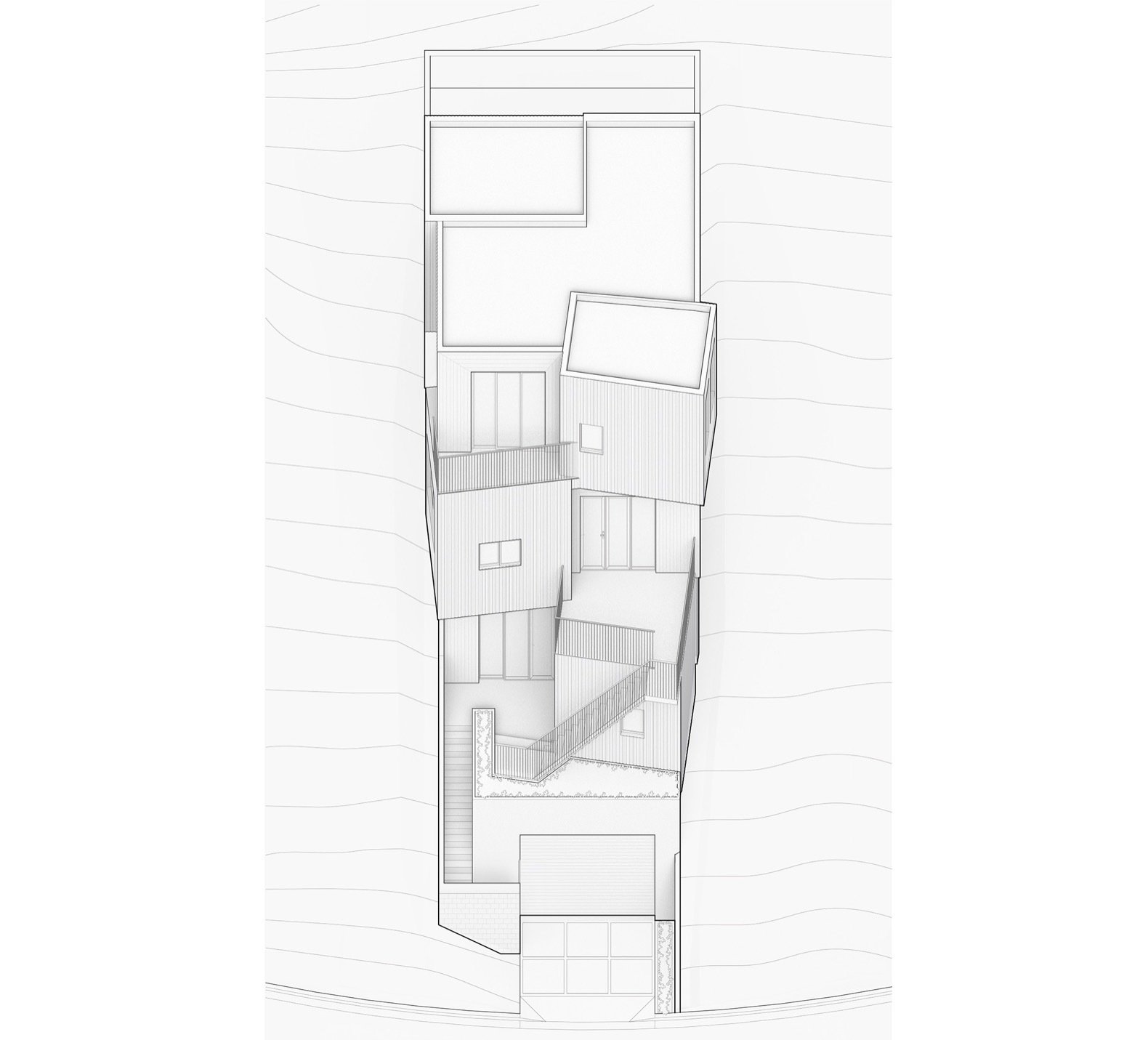 Photo 16 of 16 in Stacked Boxes Form an Experimental Hillside House - Dwell