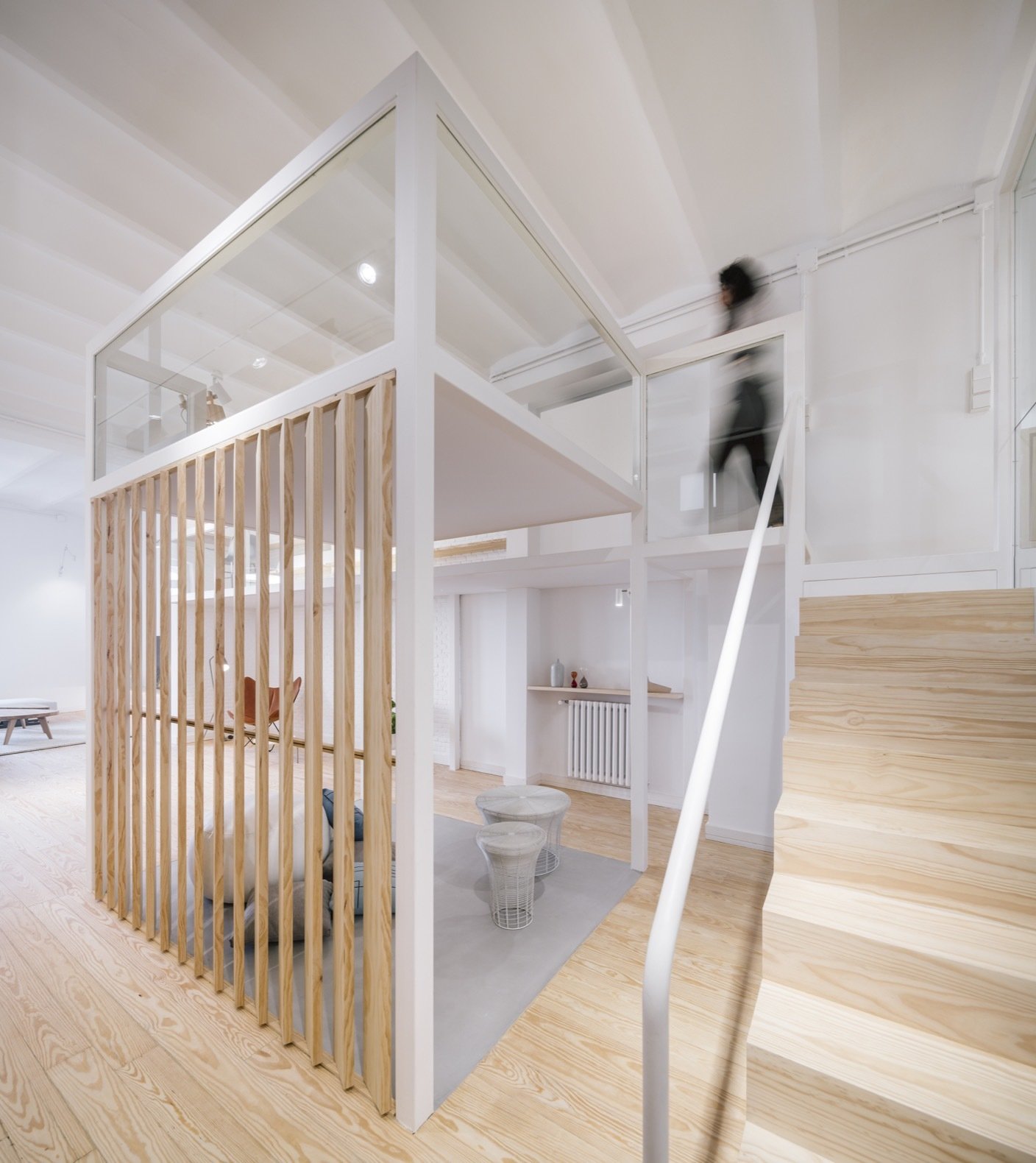 Photo 6 of 19 in White Metal Boxes Transform a Madrid Loft Into a ...