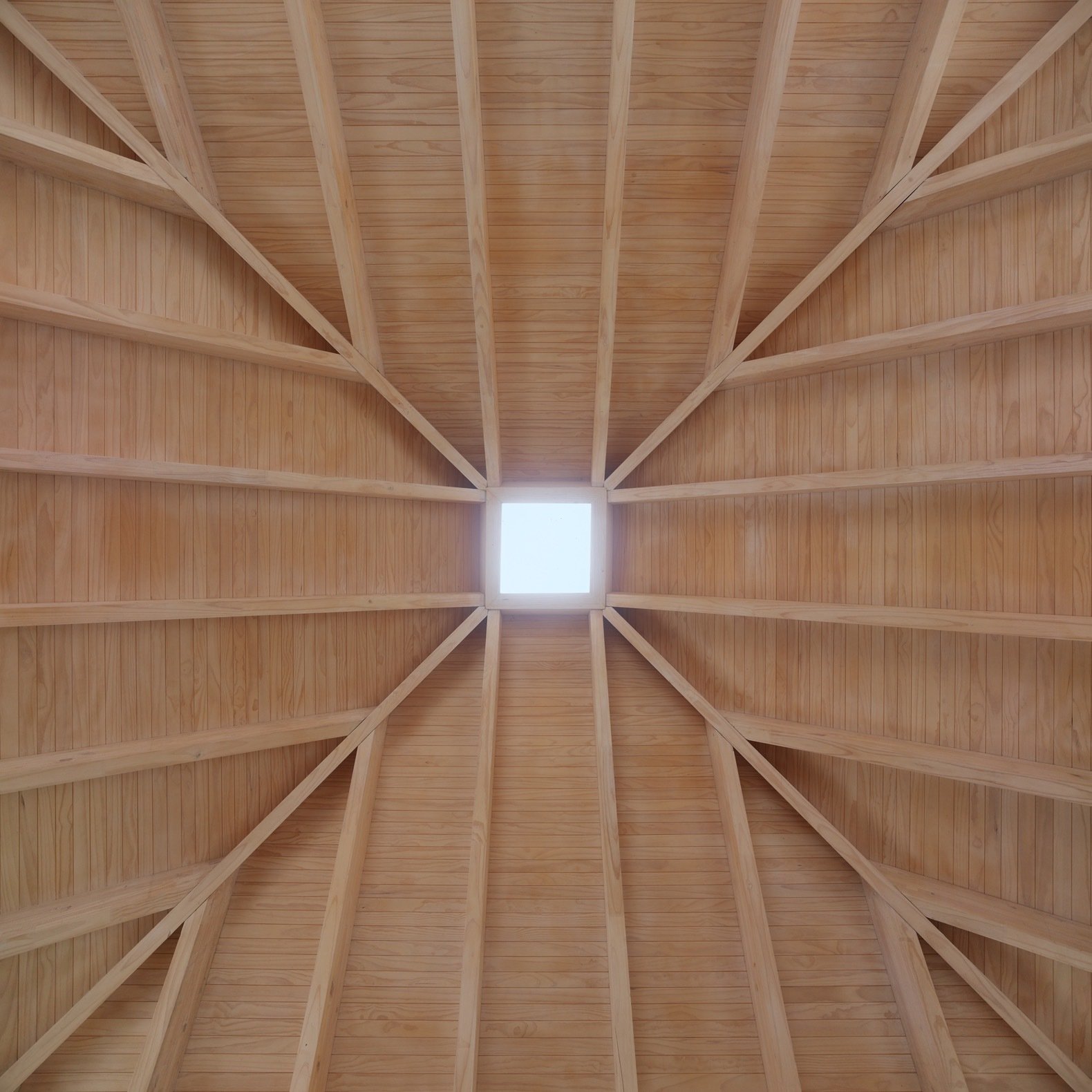 Photo 7 of 12 in This Pinwheel-Shaped House of Pine Is a Lesson in ...