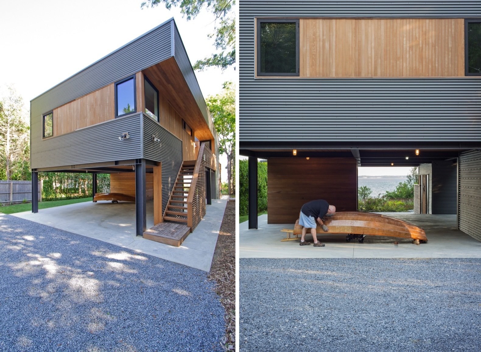 Photo 1 of 16 in This Coastal Prefab Stands Tall Above Rising Sea ...