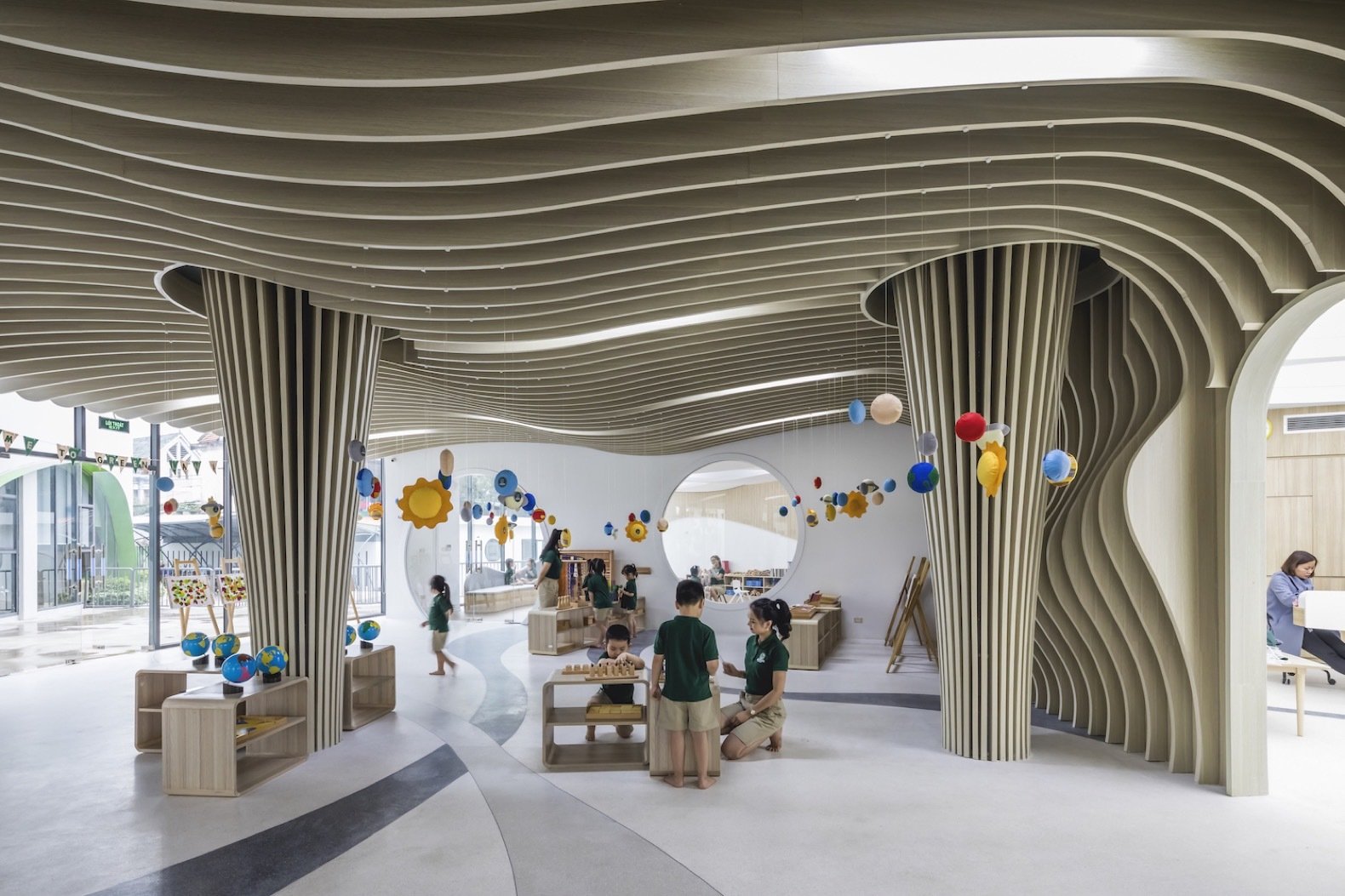 Photo 8 of 16 in A Vivid, Curvaceous Kindergarten Takes Cues From Feng ...