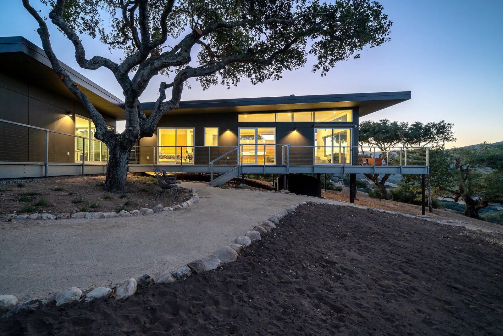 Photo 2 of 17 in A Fire-Resistant Home on Tricky Terrain Taps Into the ...