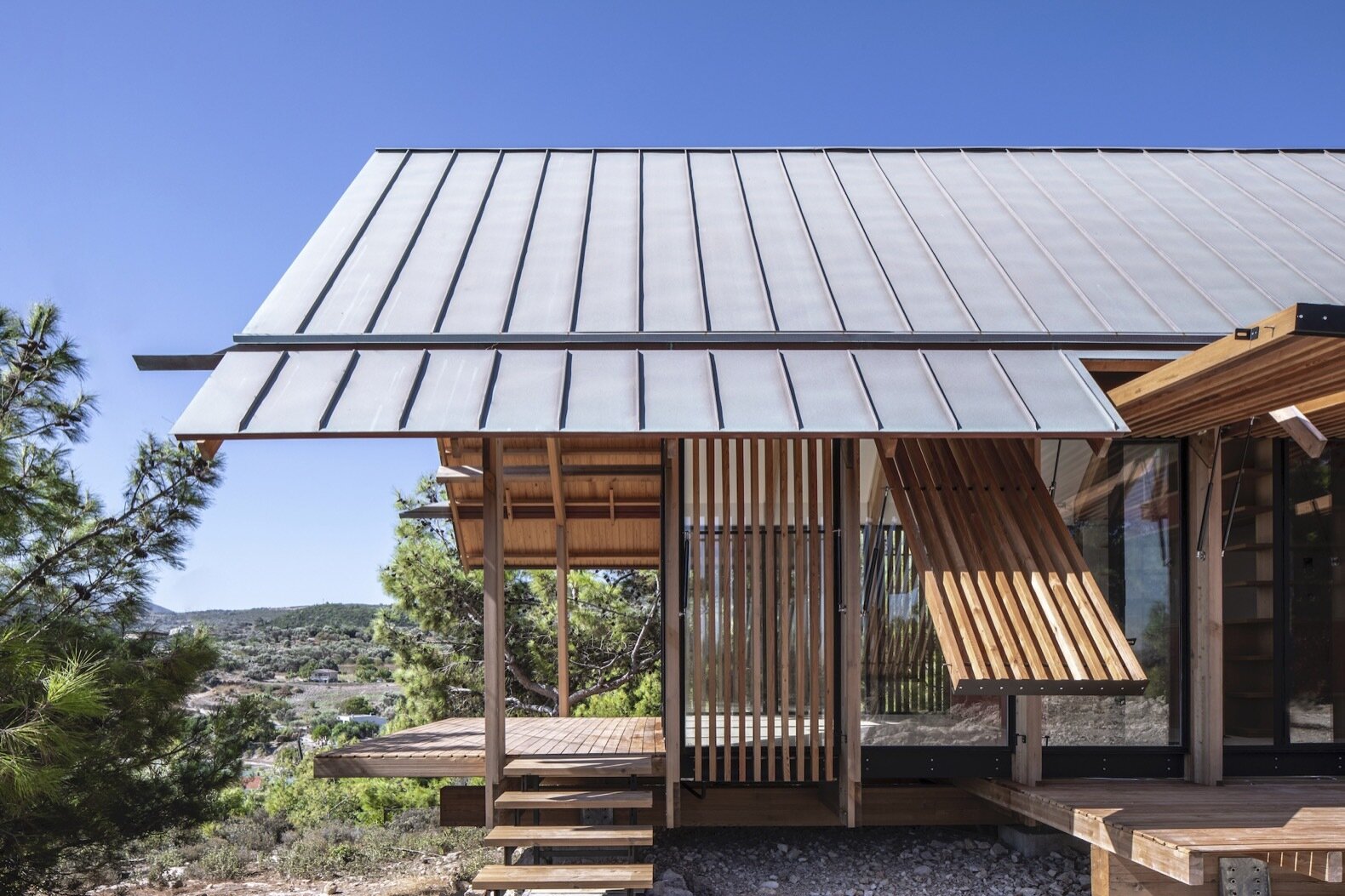 Photo 8 of 13 in The Timber Screens of This Off-Grid Prefab in Italy ...